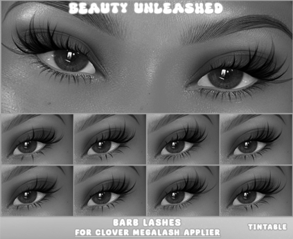 Second Life Marketplace - Beauty.Unleashed Barb Lashes DEMO (Clover MegaLash)